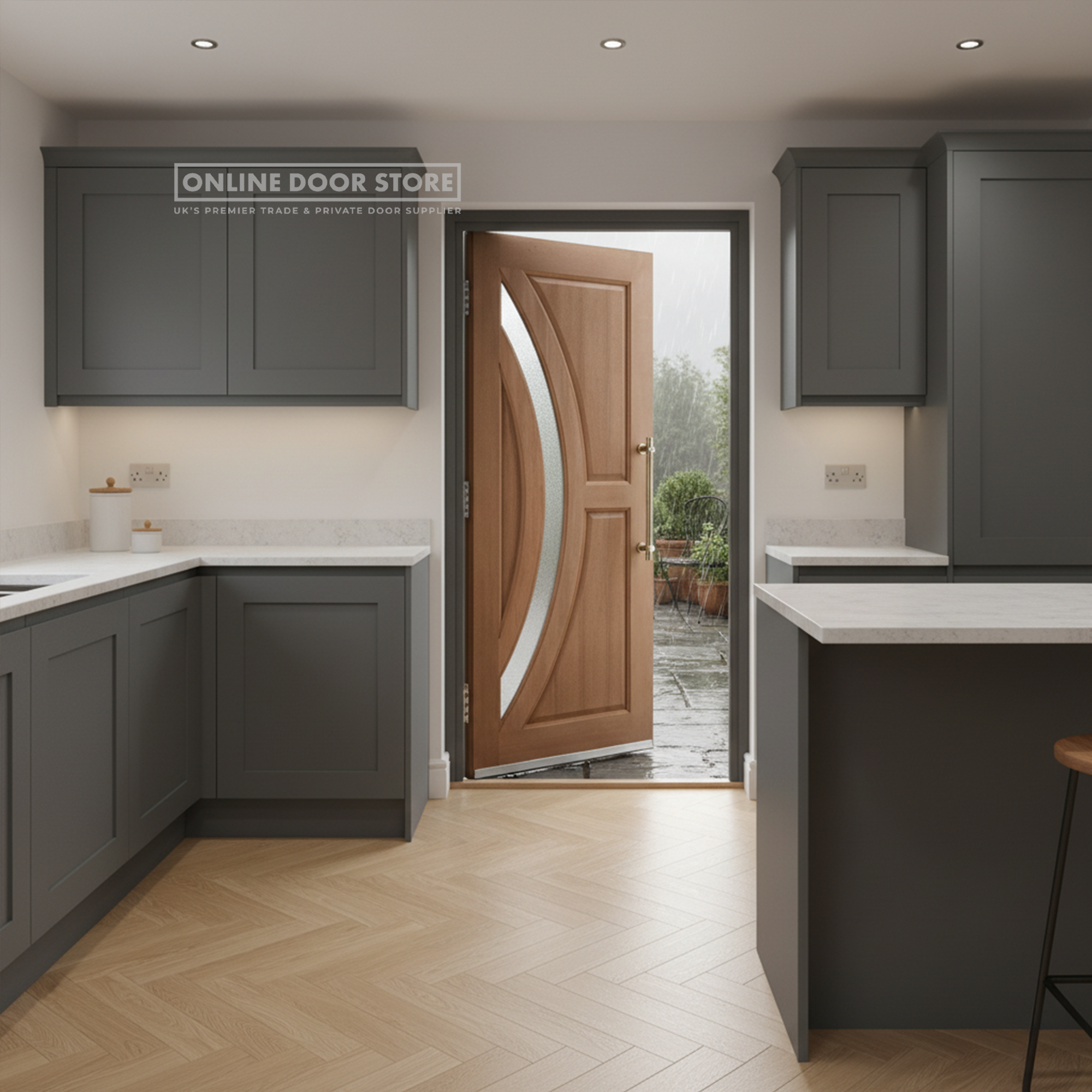 LPD Hardwood Harrow Frosted Glazed External Door – Online Door Store