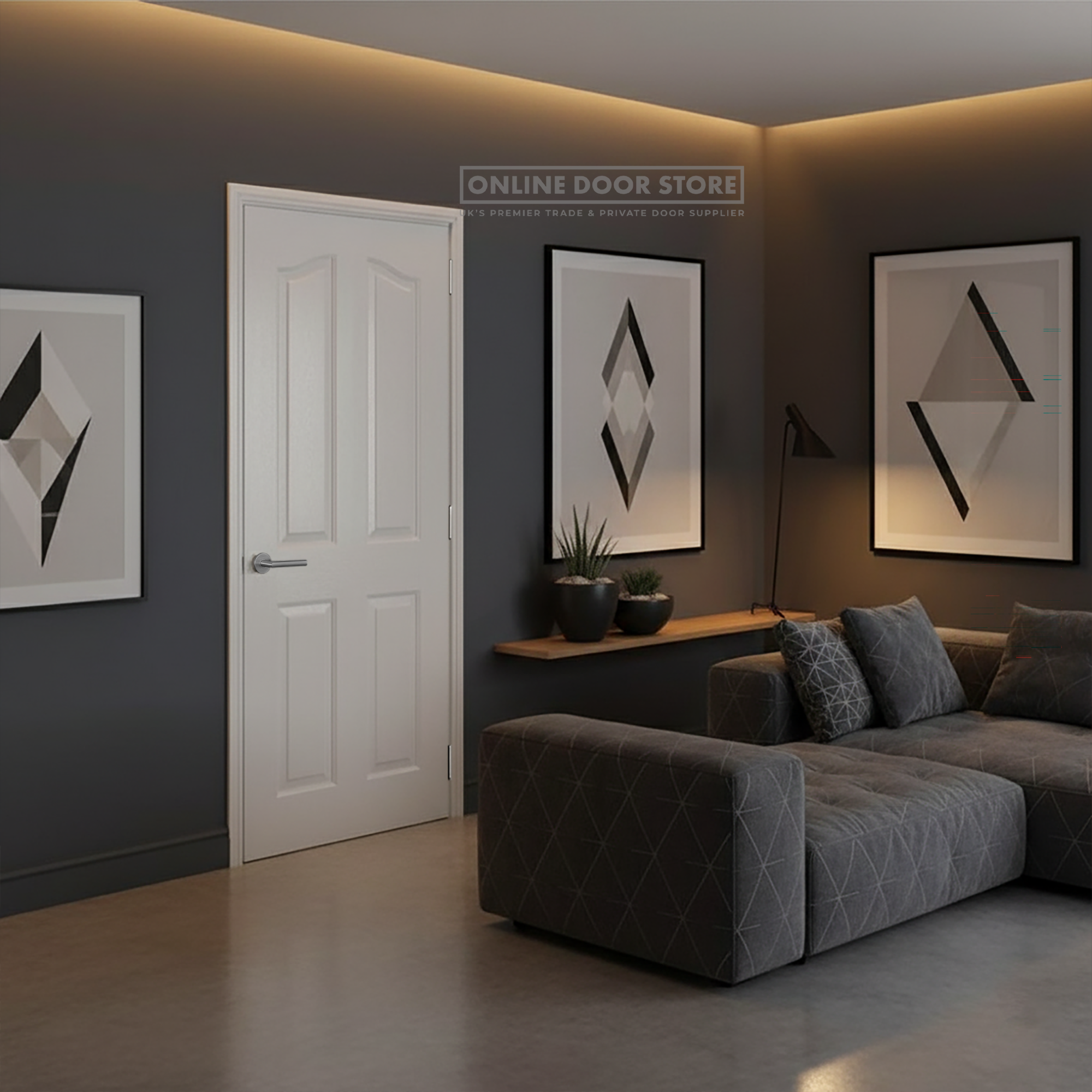 LPD White Moulded Mayfair 4-Panel Internal Door – Online Door Store