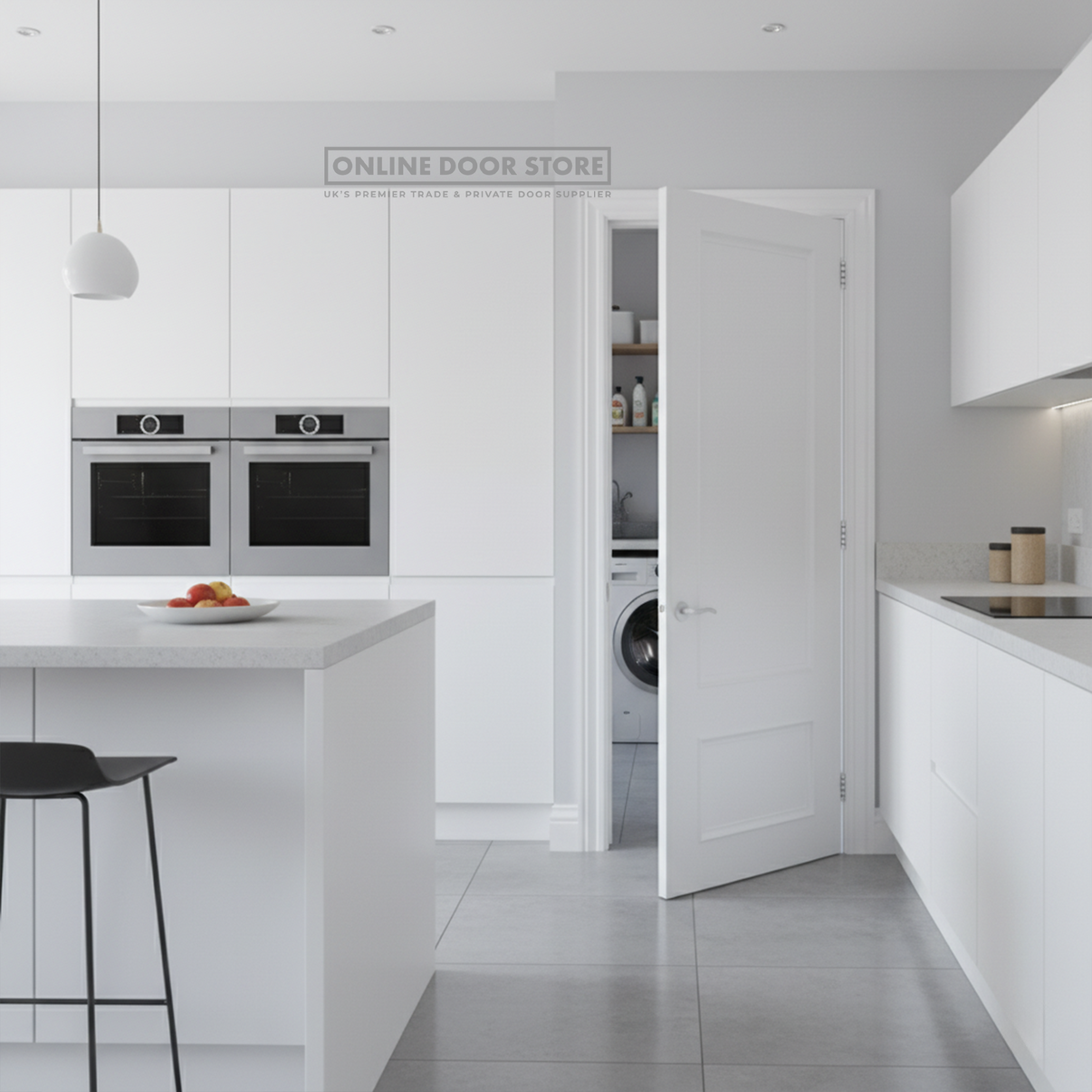 Deanta Sandringham White Primed FD30 Fire Door – Online Door Store