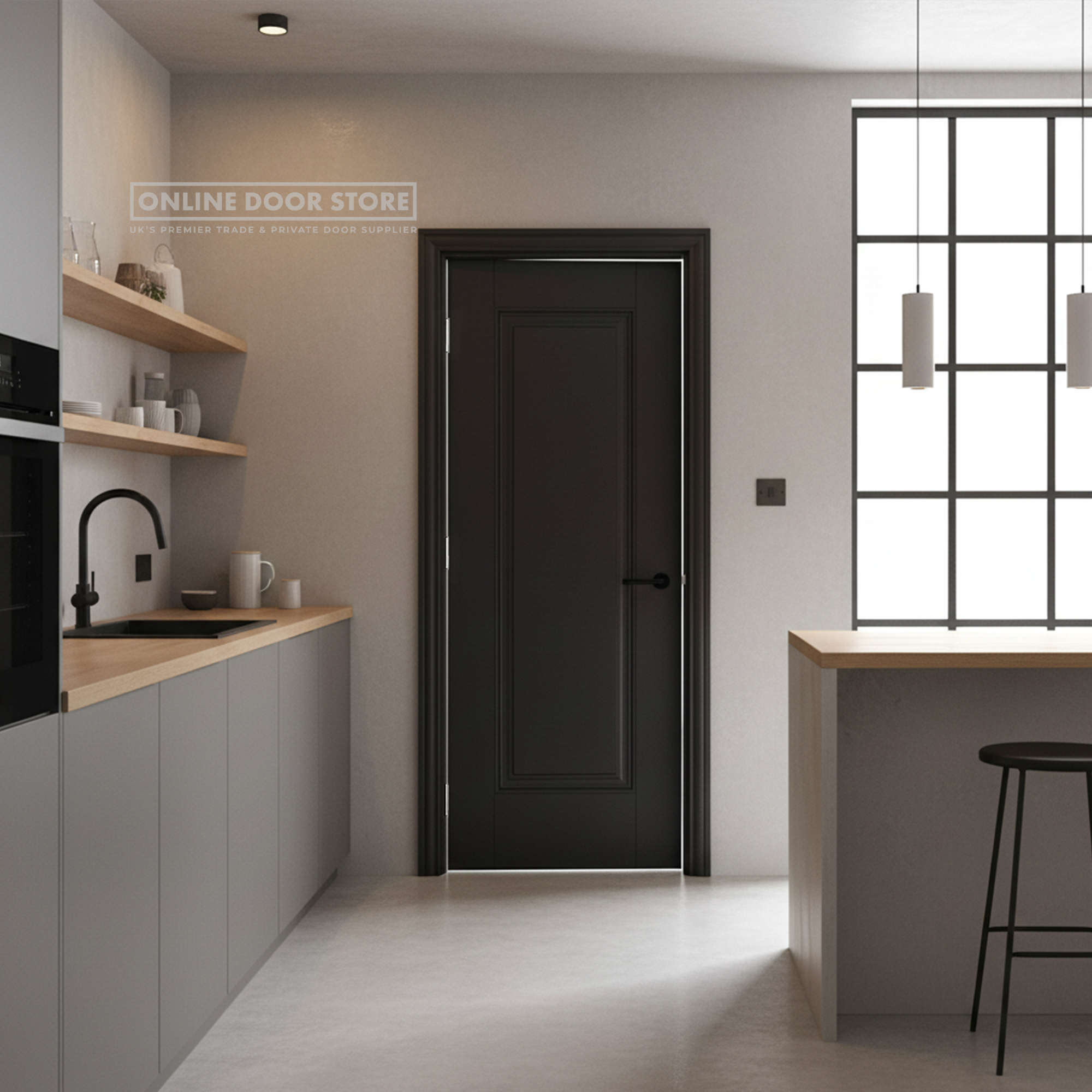 LPD Black Eindhoven FD30 Fire Door – Online Door Store
