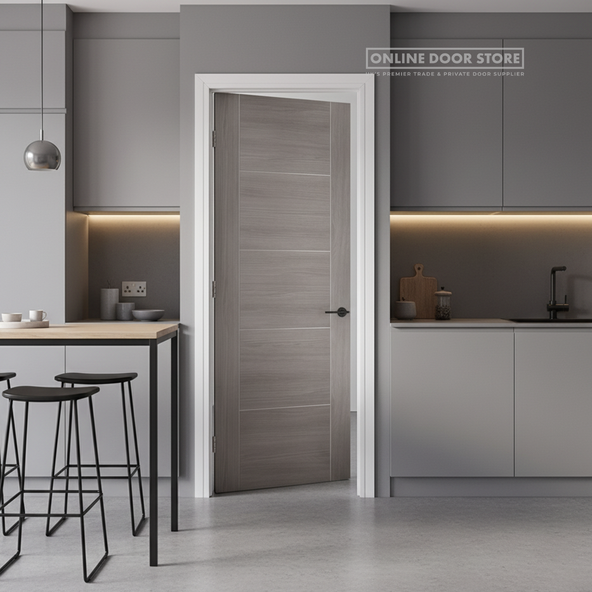 LPD Light Grey Laminated Vancouver Internal Door – Online Door Store