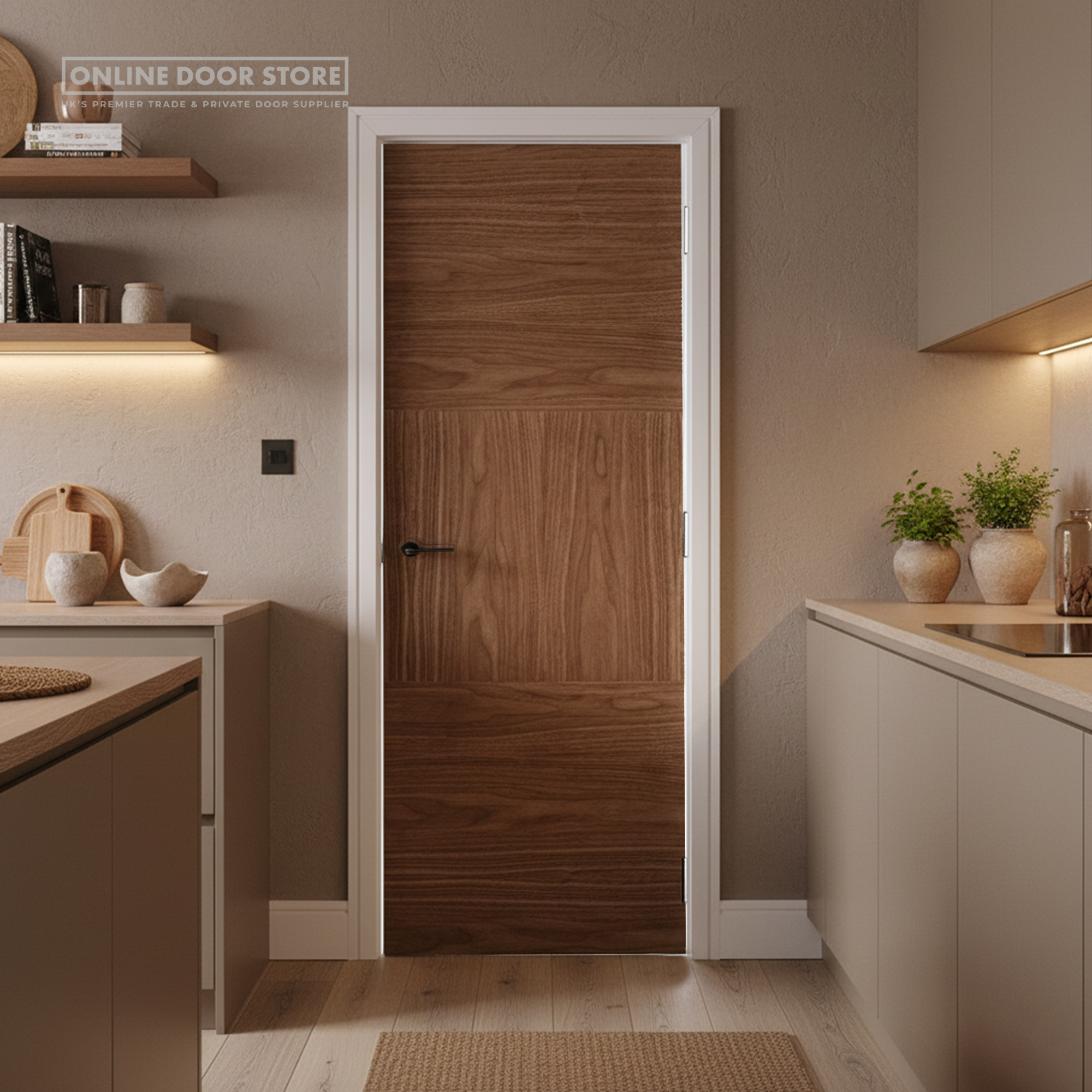 LPD Walnut Tres FD30 Fire Door – Online Door Store