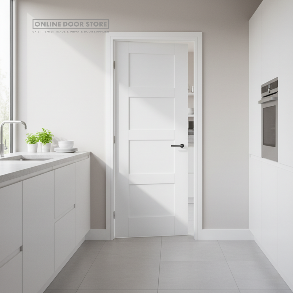 LPD White Shaker 4-Panel Internal Door – Online Door Store