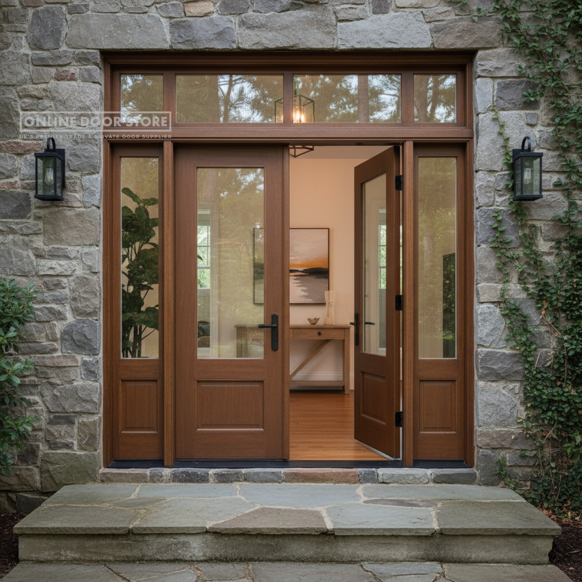 Mendes Chiswick Hardwood Unglazed External Door Pair – Online Door Store