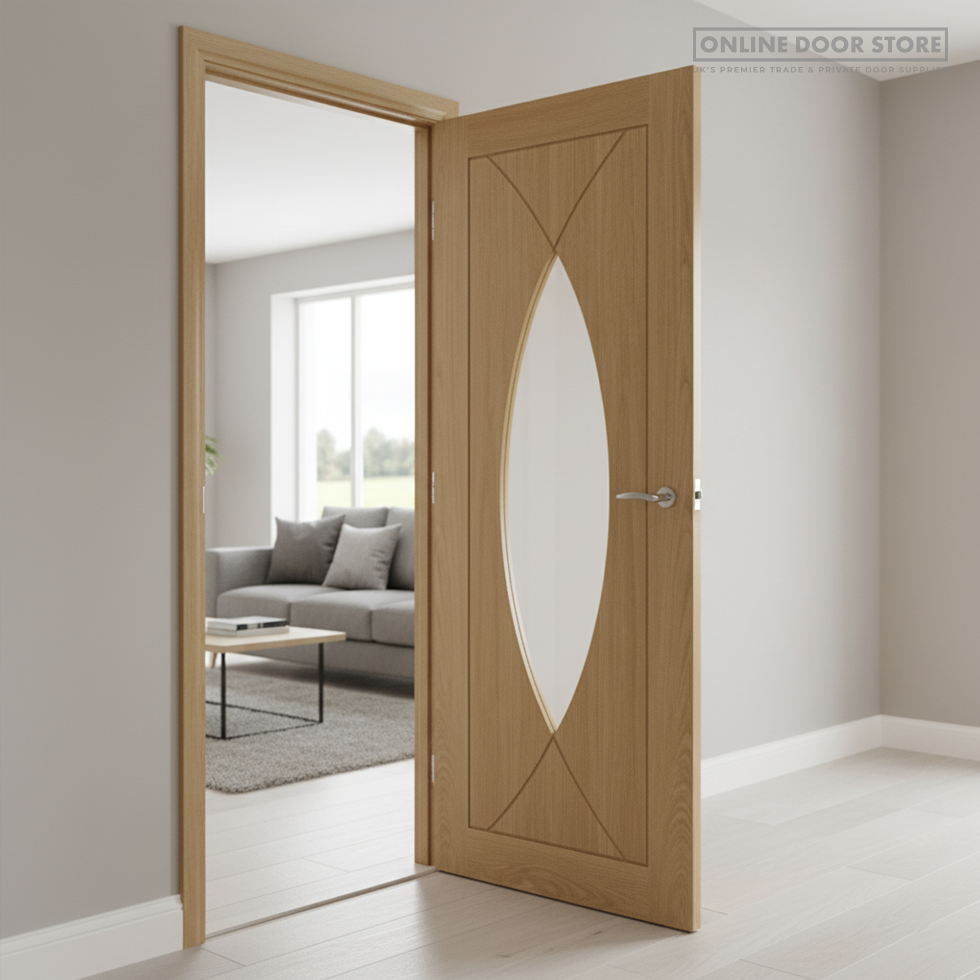 XL Joinery Pesaro Oak Clear Internal Glazed Door – Online Door Store